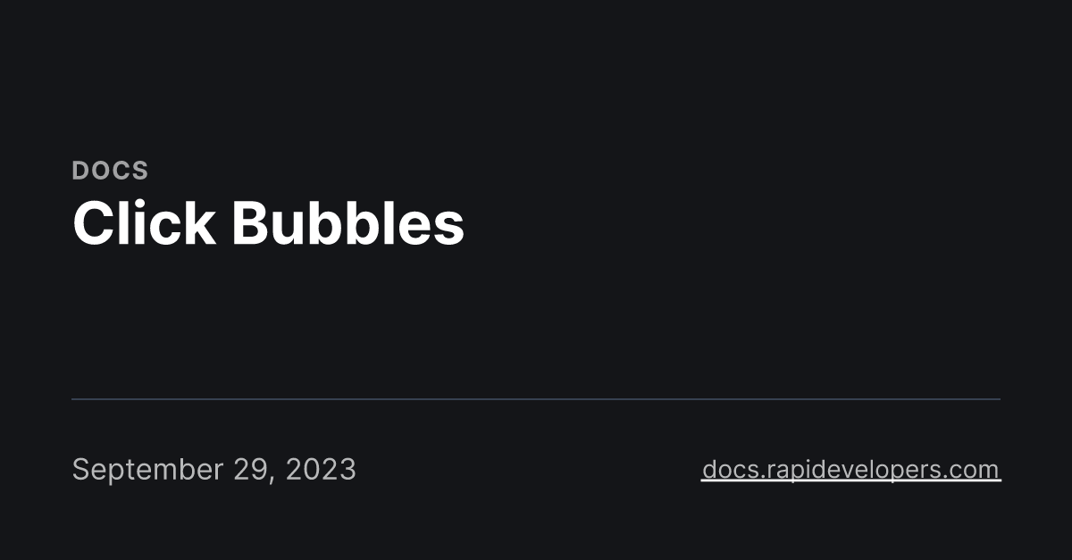 Click Bubbles