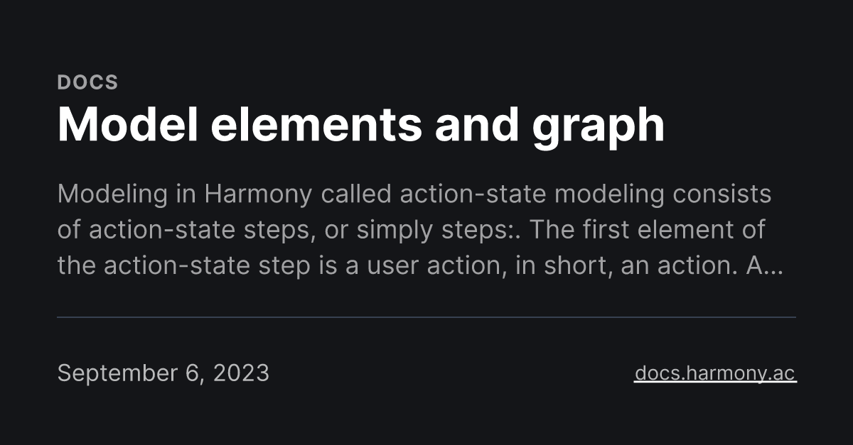 Model elements and graph